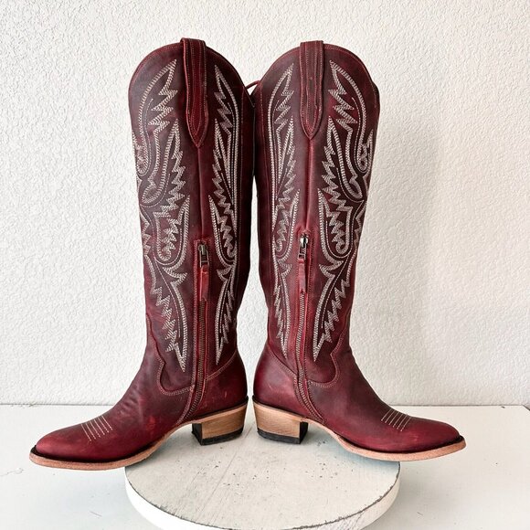 Lane boots | Shoes | Lane Monica Red Cowboy Boots Womens 6 Wide Calf ...